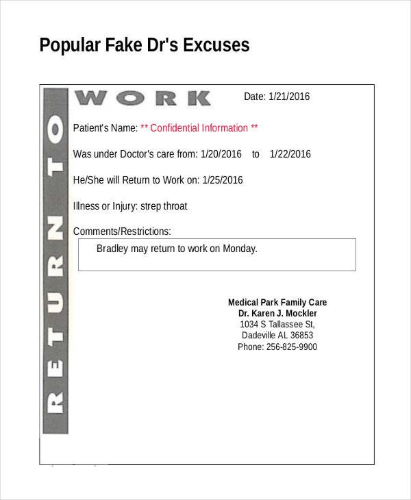 14+ Doctor Note Templates