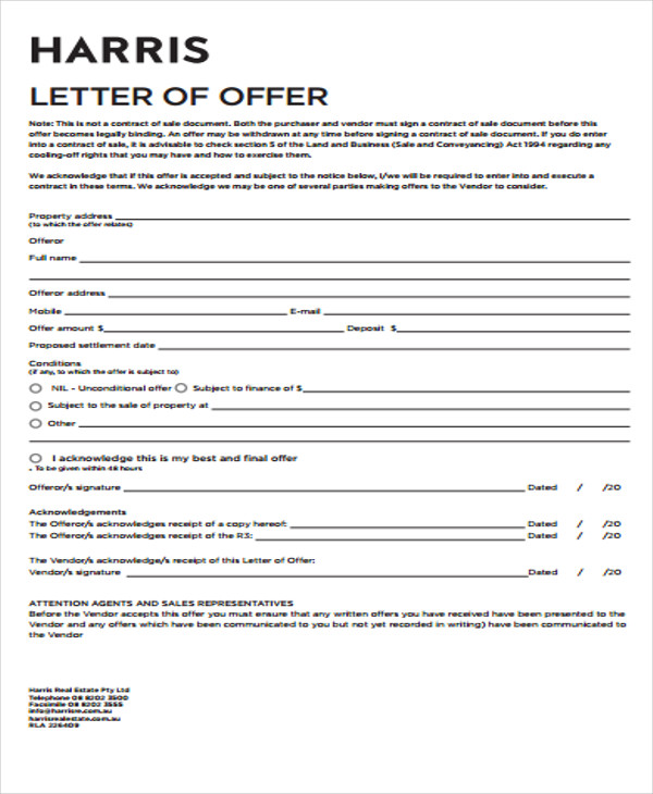66+ Offer Letter Templates in PDF