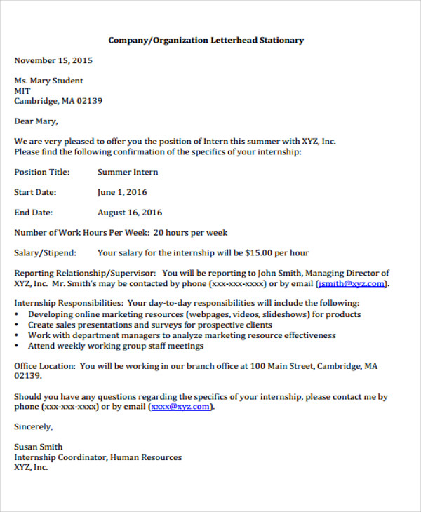 40 Offer Letter Templates In PDF Free Premium Templates 40 Offer Letter Templates In PDF Free Premium Templates