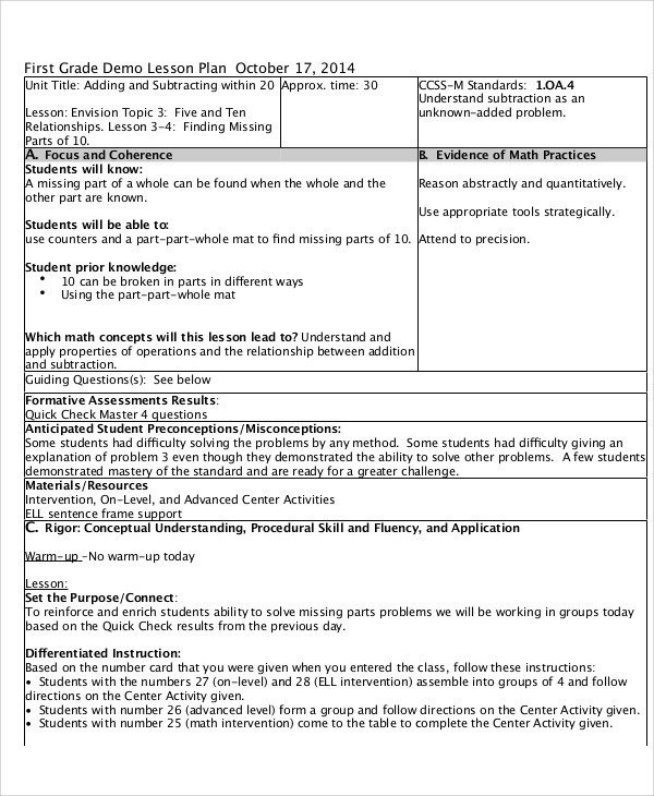 47 Lesson Plan Samples 47 Lesson Plan Samples