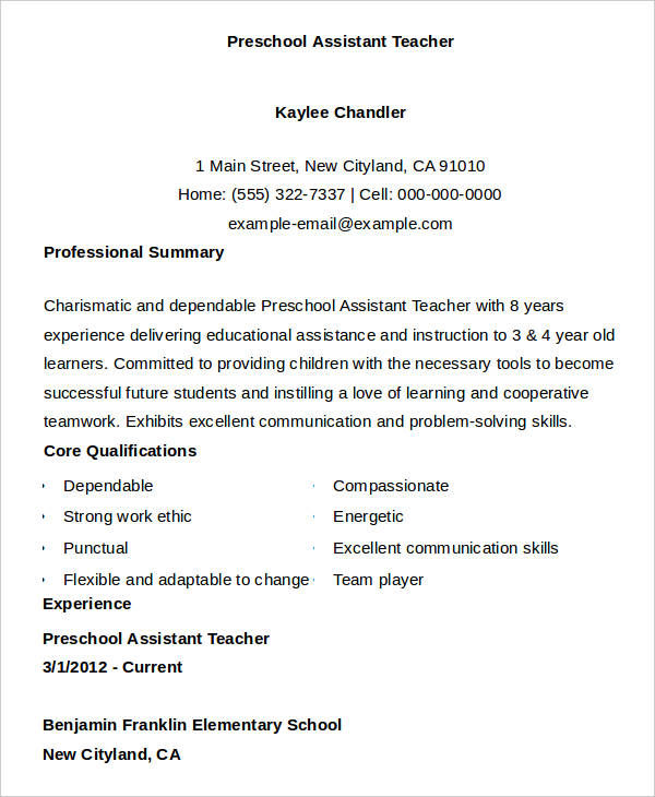 40+ Modern Teacher Resume Templates - PDF, DOC