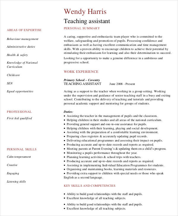 40+ Modern Teacher Resume Templates - PDF, DOC