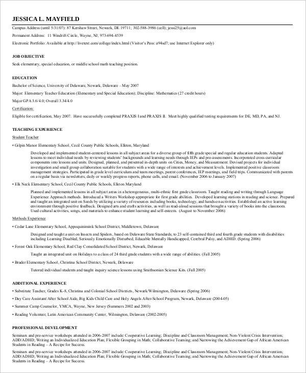 40+ Modern Teacher Resume Templates - PDF, DOC