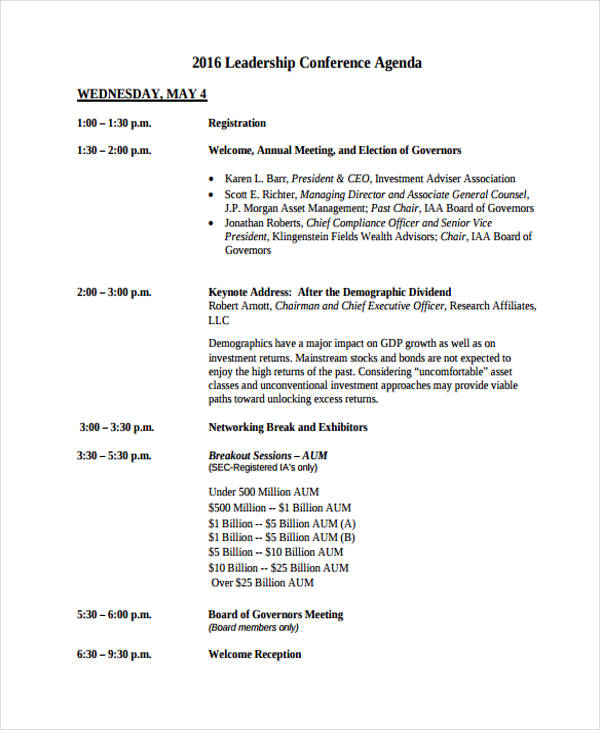 10+ Leadership Agenda Templates