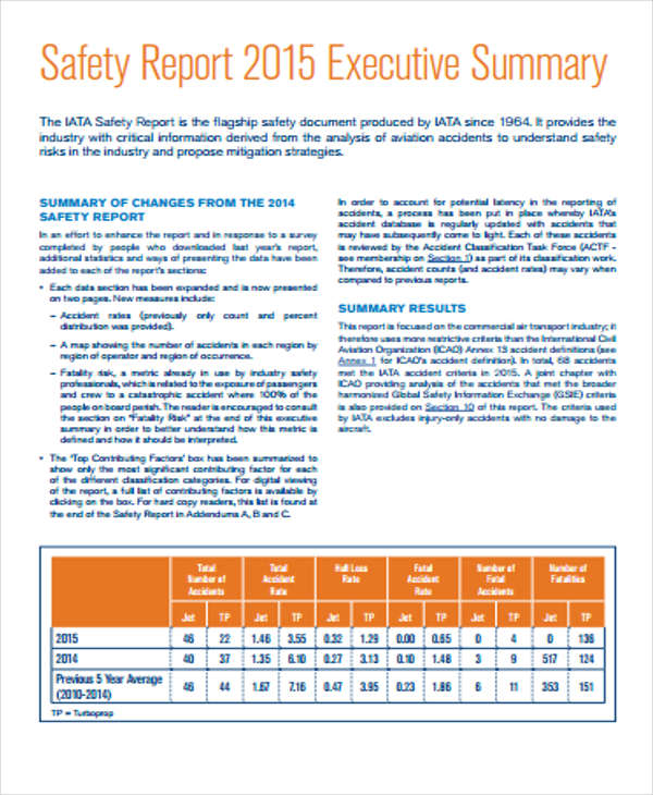 Annual Health And Safety Report Template