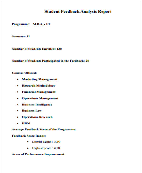 14+ Sample Student Report Templates - Word, PDF