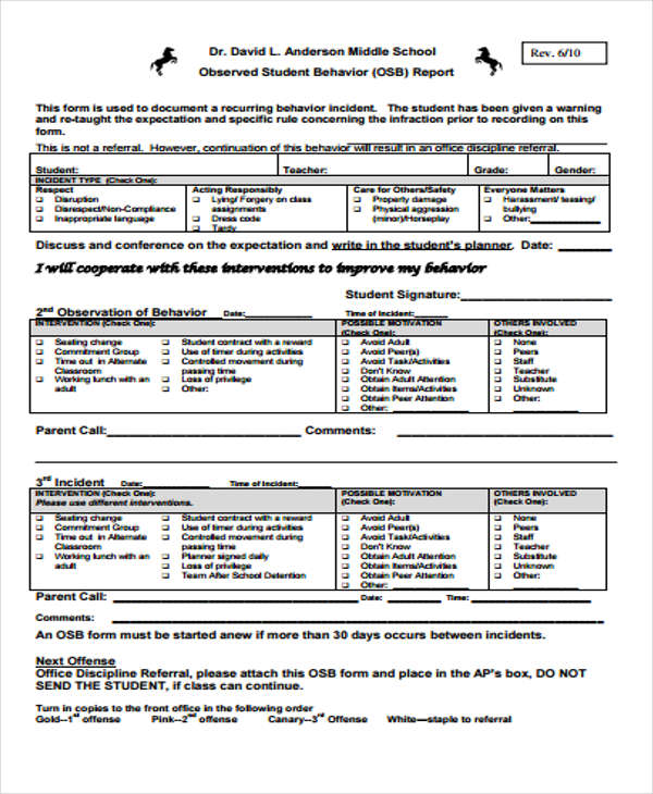 14+ Sample Student Report Templates - Word, PDF