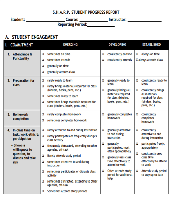 Student Report Templates - 14+ Free Word, PDF, Google Docs, Apple Pages ...