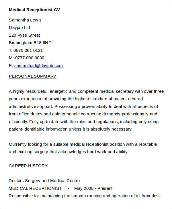 46+ Curriculum Vitae Samples - PDF, DOC