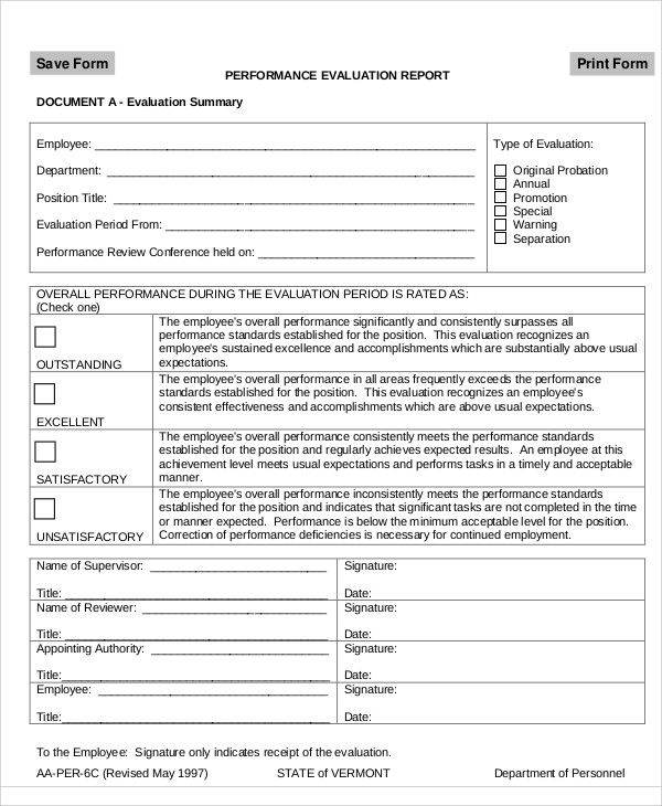 Performance Report Template - 17+ Free Sample, Example Format Download