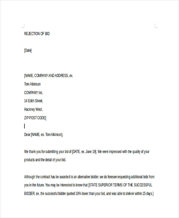 37+ Rejection Letter Sample