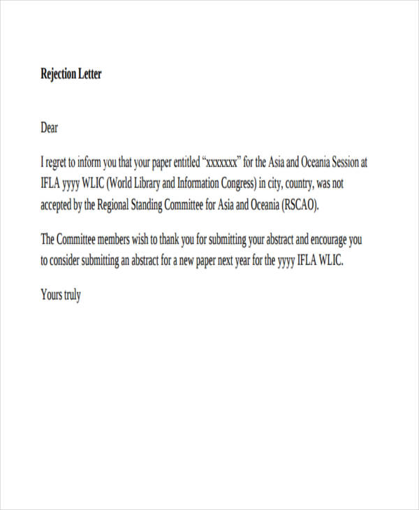 29 INFO TEMPLATE LETTER JOB REJECTION PDF CDR PSD PRINTABLE ZIP TemplateLetter