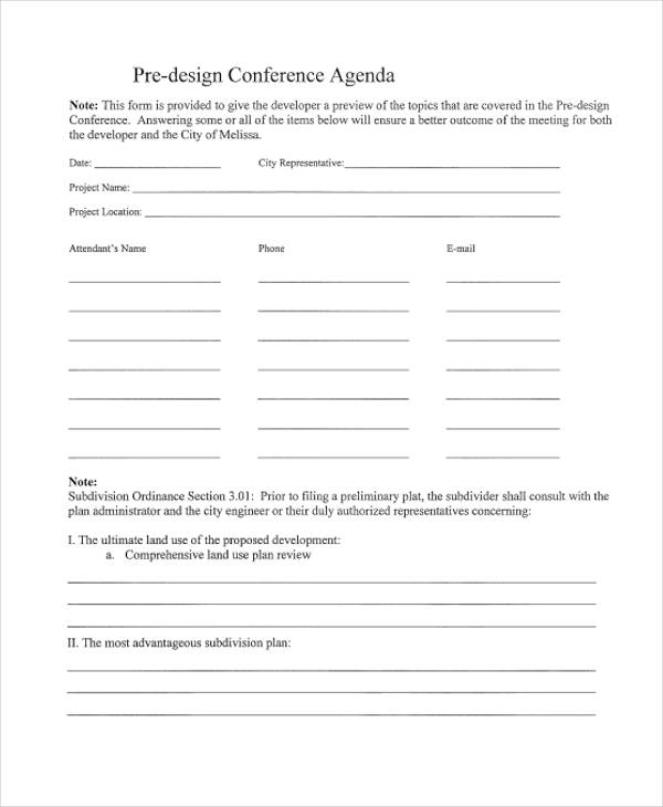 11+ Conference Agenda Format Templates - Free Sample, Example Format ...