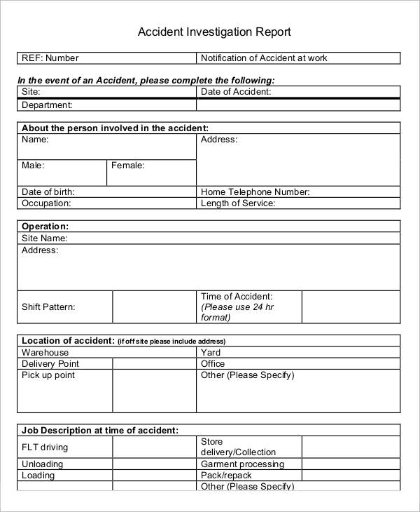 Investigation Report Template - 19+ Free Word, PDF, Google Docs, Apple ...