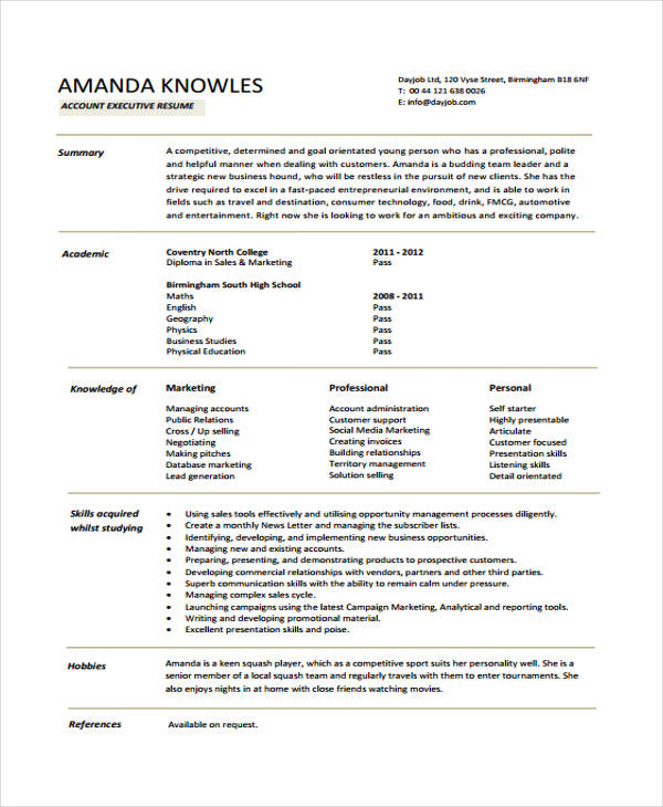 33+ Executive Curriculum Vitae Templates - PDF,DOC