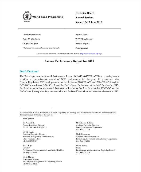 Performance Report Template - 21+ Free Word, PDF Format Download