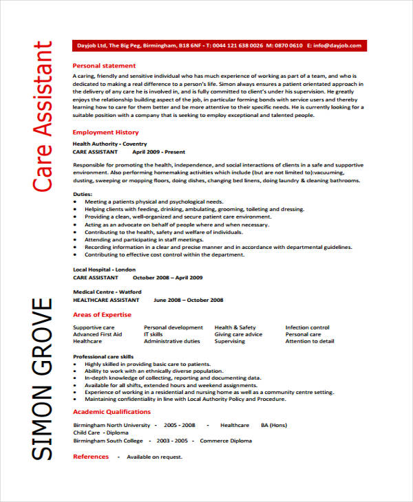 10 Health Care Curriculum Vitae Templates Free Sample Example 