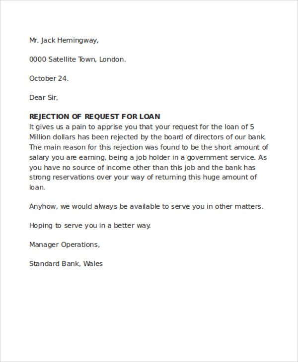 36+ Rejection Letter PDF