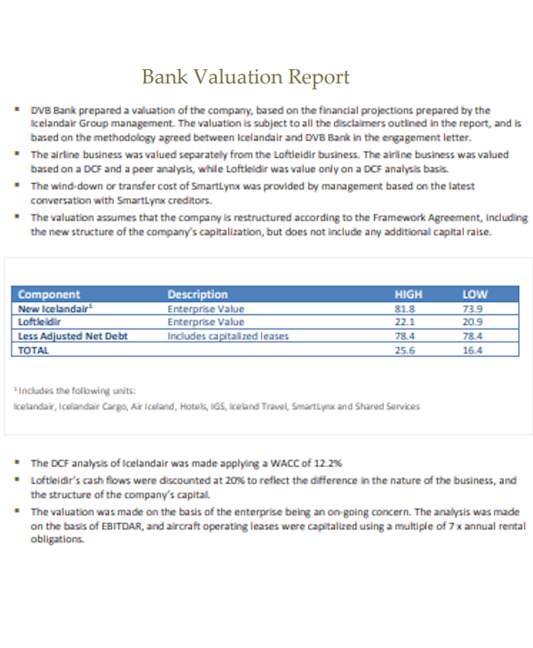 Valuation Report Templates - 17+ Free Word, PDF, Apple Pages, Google ...