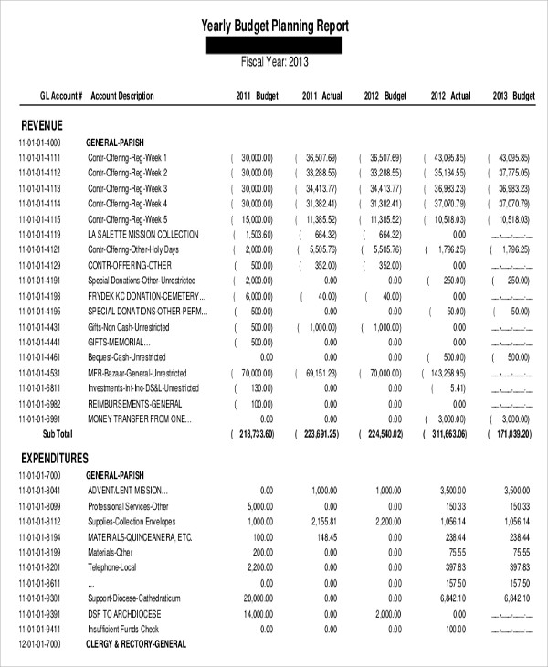 14+ Sample Budget Report Templates