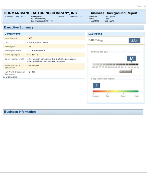 Background Report Templates - 7+ Free Word, PDF Format Download