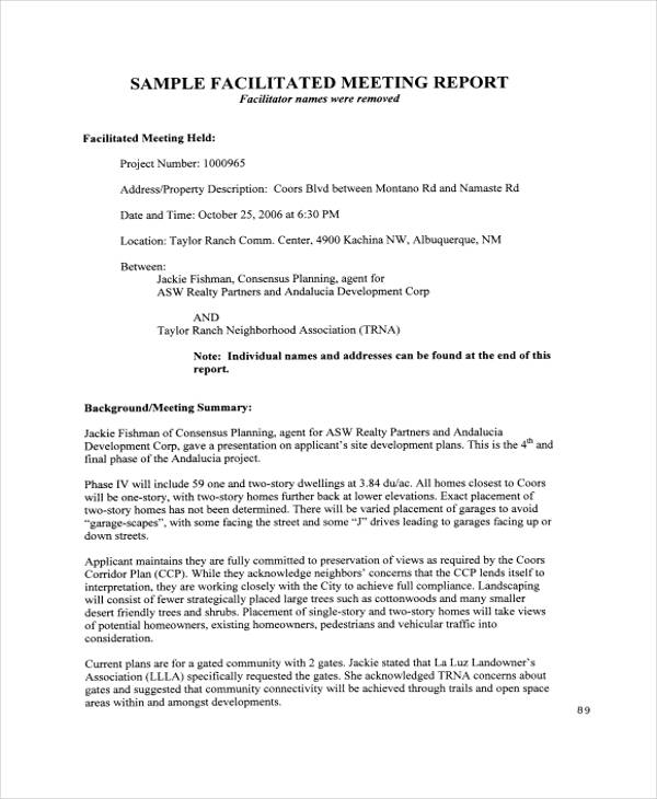 21+ Meeting Report Templates in Google Docs | MS Word | Apple Pages | PDF