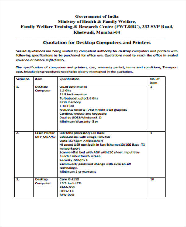 40+ Quotation Formats in PDF