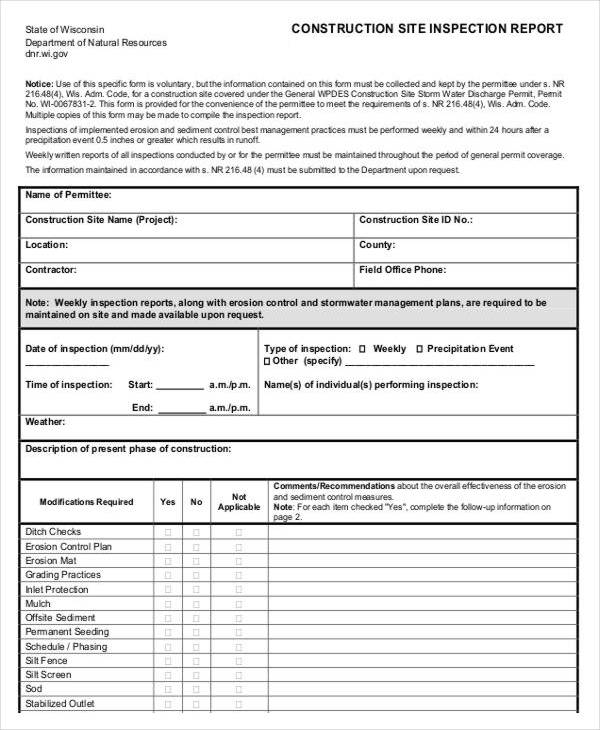 21+ Inspection Report Templates - Word, PDF