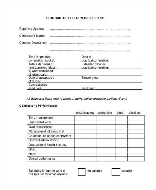 Performance Report Template 21 Free Word PDF Format Download