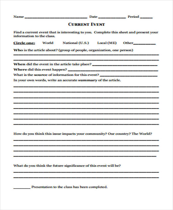 Free Event Report Template Printable Templates