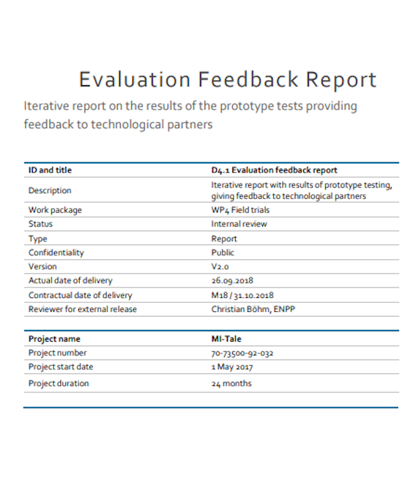19+ Feedback Report Templates - Word, PDF