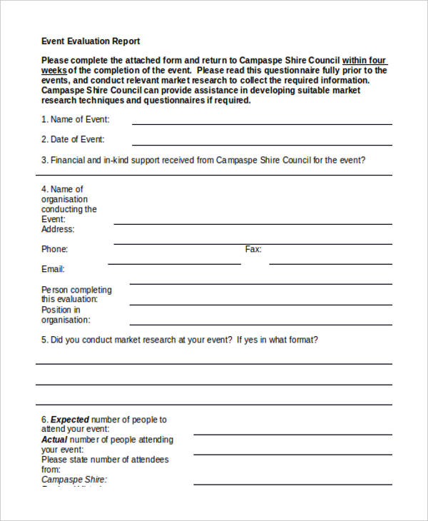 13+ Evaluation Report Templates- PDF, Word, Apple Pages