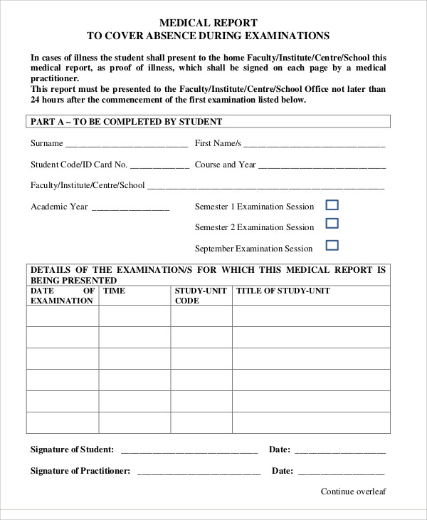 16+ Medical Report Templates - Free Sample, Example Format Download