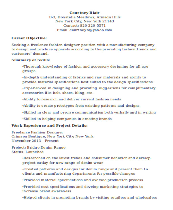 15+ Freelance Resume Samples in Word | Apple Pages | PDF