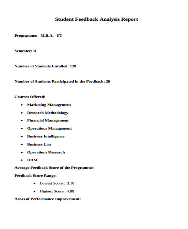 19+ Feedback Report Templates - Word, PDF