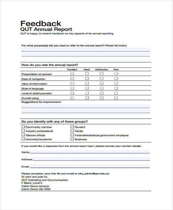 19 Feedback Report Templates How To Write A Formal Feedback Report