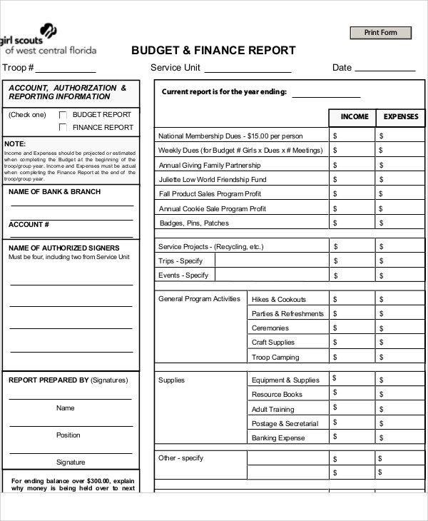 Budget Report Template - 14+ Free Word, PDF Format Download