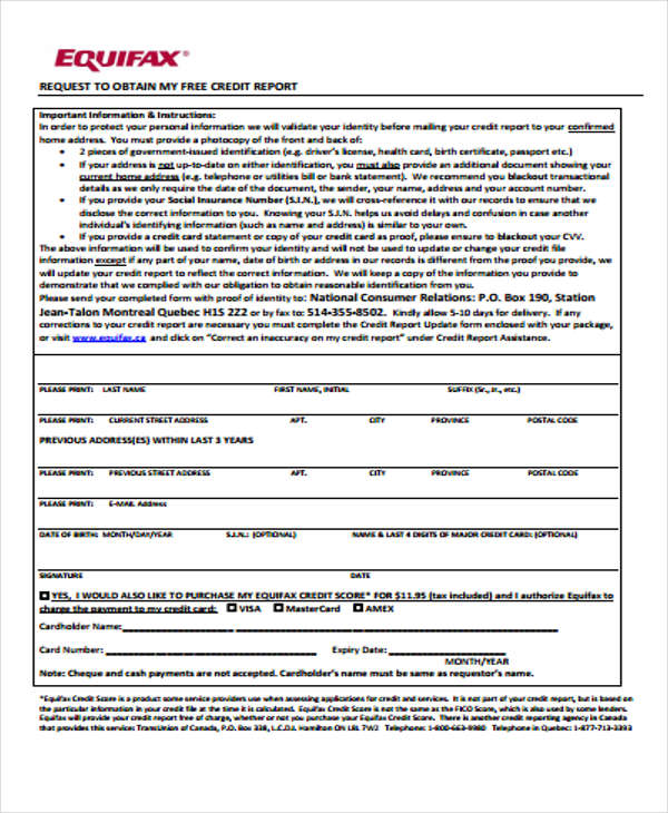 12+ Sample Credit Report Templates- Docs, Word, Pages