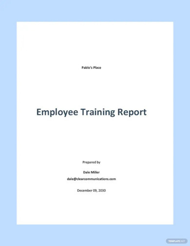 36 Training Report Templates Free Sample Example Format Download