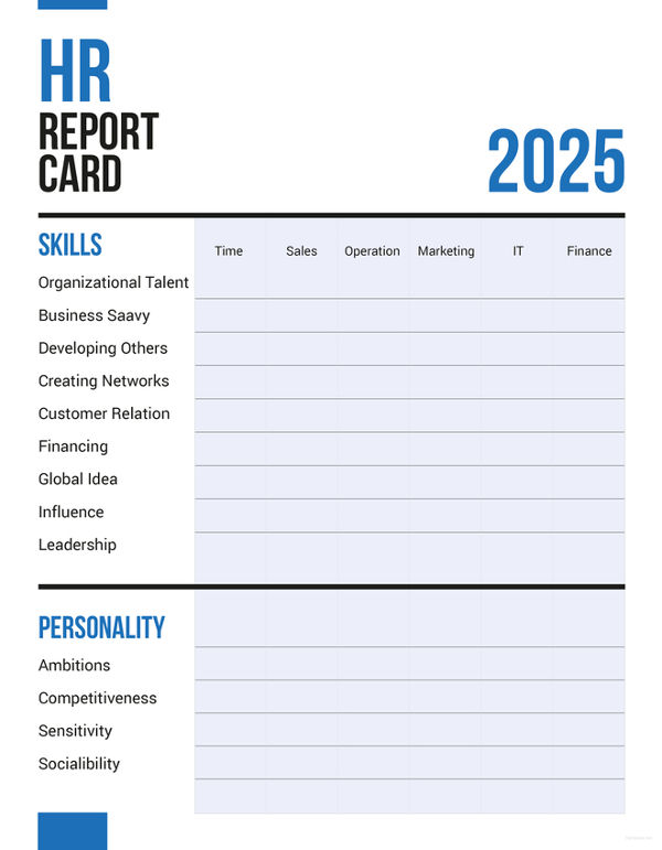 11 Sample HR Report Templates Free Premium Templates