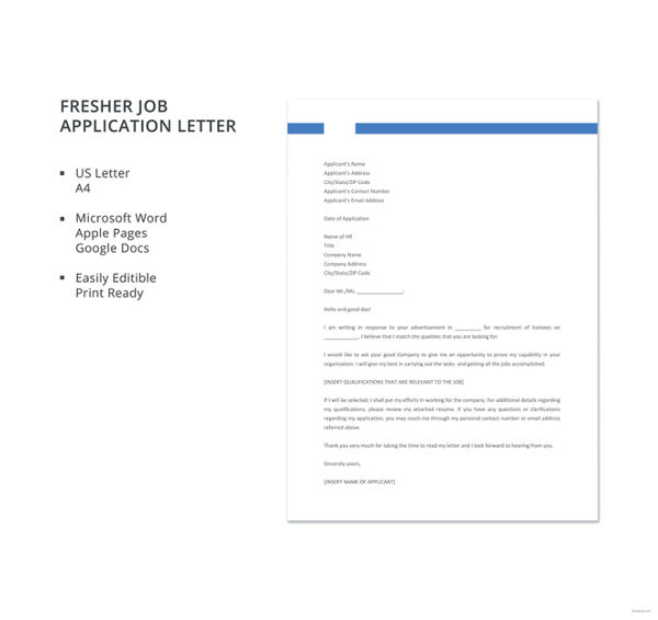 32+ Job Application Letter Samples