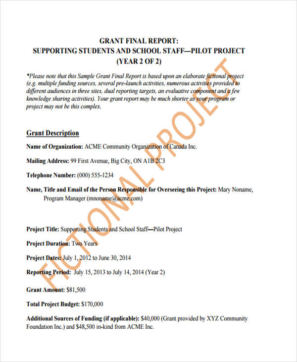 10 Grant Report Templates