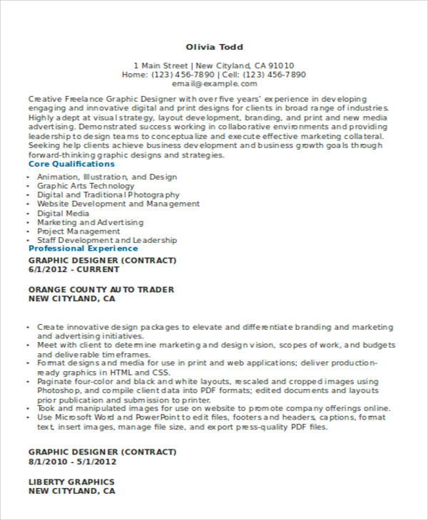 15+ Freelance Resume Samples in Word | Apple Pages | PDF