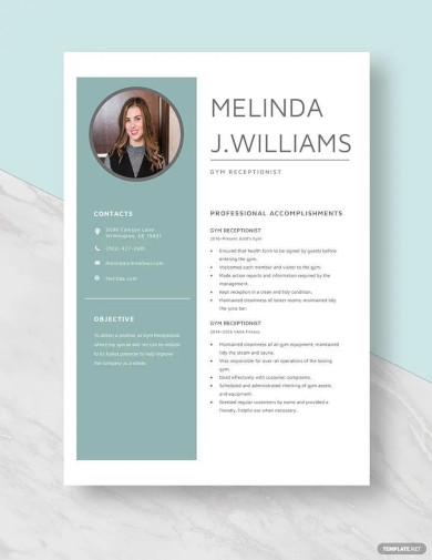 17+ Receptionist Curriculum Vitae Templates - Pdf, Doc