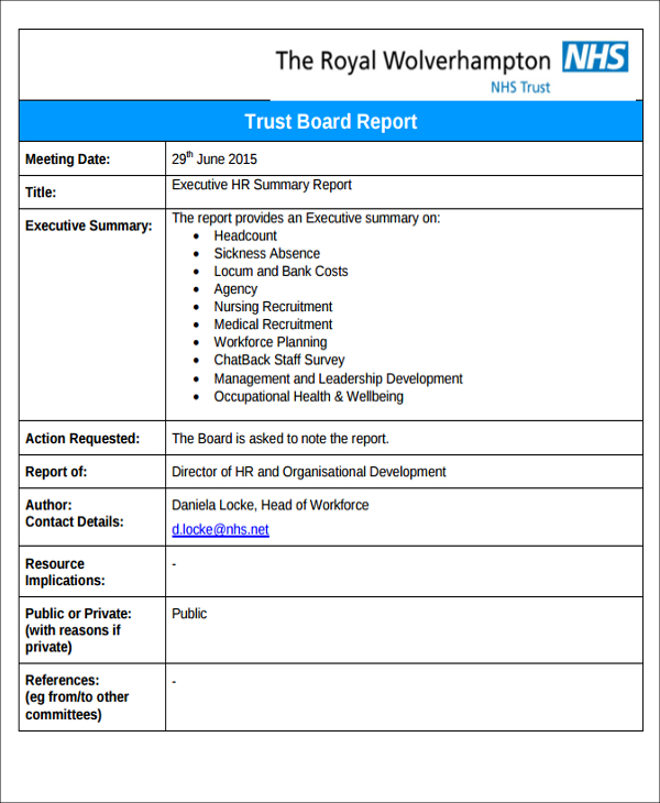 11+ Executive Report Templates - Word, PDF, Apple Pages