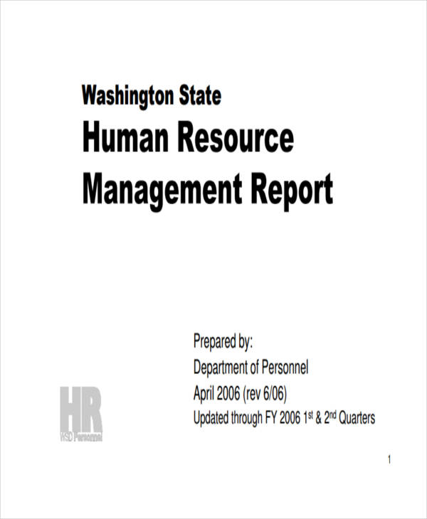 19+ FREE Sample HR Report Templates - PDF, Word