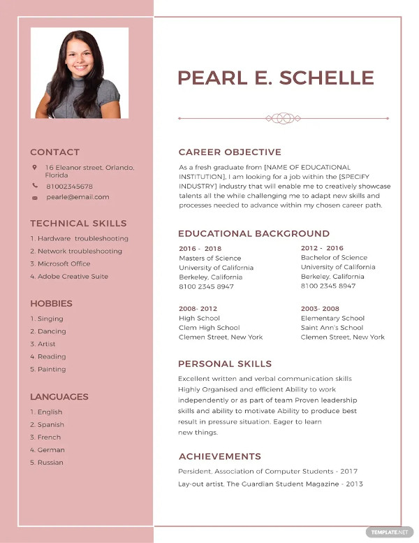 17 Teenage Resume Templates PDF DOC