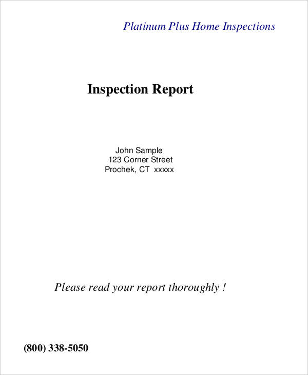 21+ Inspection Report Templates - Word, PDF