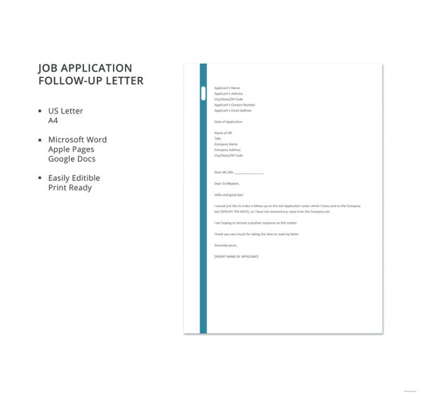 Job Application Follow up (20+ Email & Letter Templates & Examples)