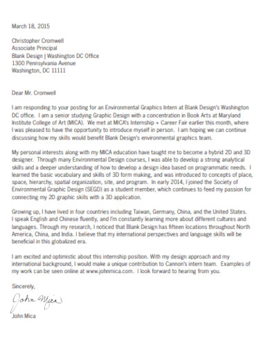 10+ Job Application Letters For Graphic Designer - Free Sample, Example ...